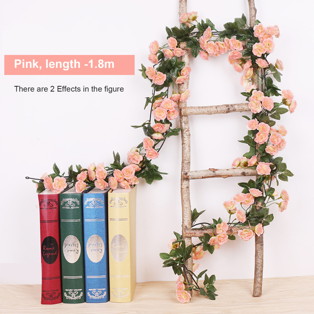 Artificial Rose Flowers Rattan String Decor Simulation Rose Flowers ...
