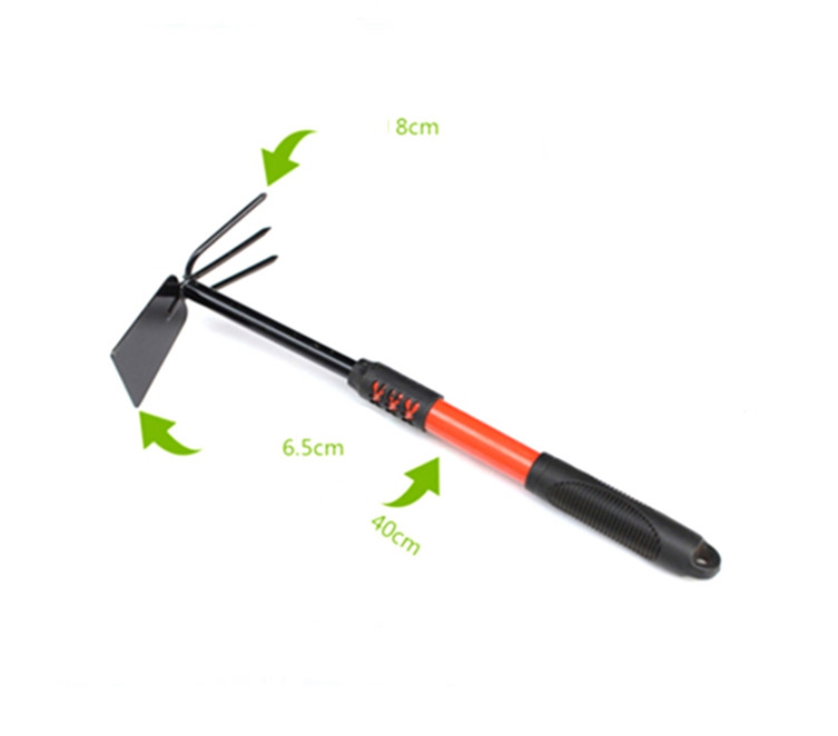 Garden Hand Tiller With Rake and Shovel 15.7" Length - for Loosening ...