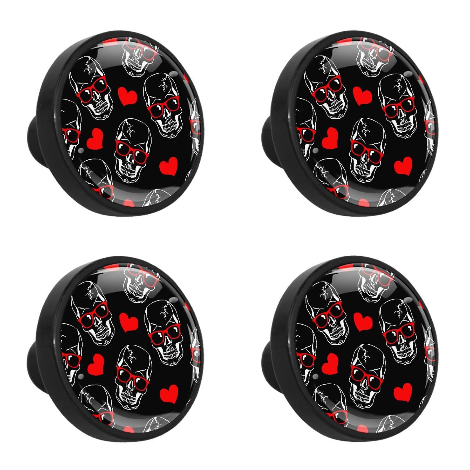 4 Pcs Skull Knobs for Kitchen Cabinet Cupboard Dresser Bookcase Drawer ...