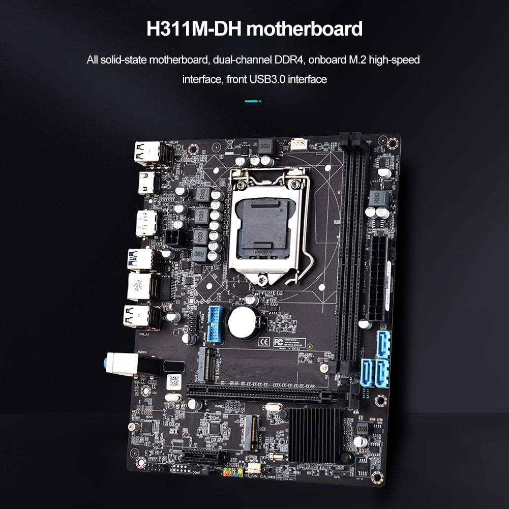 Placa base de computadora LGA1151 DDR4 * 2 Memoria H311M-DH Placa base de escritorio M.2 NVME ...