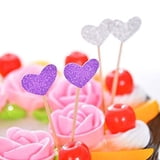 BE-TOOL 10Pcs Heart Cake Toppers Cupcake Stick Handmade Cake ...
