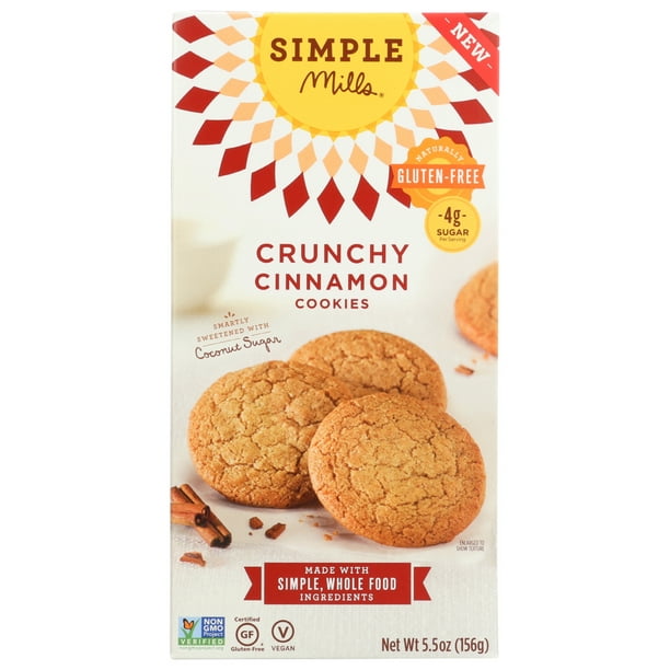 Simple Mills Cinnamon Crunchy Cookies, 5.5 Oz. - Walmart.com - Walmart.com