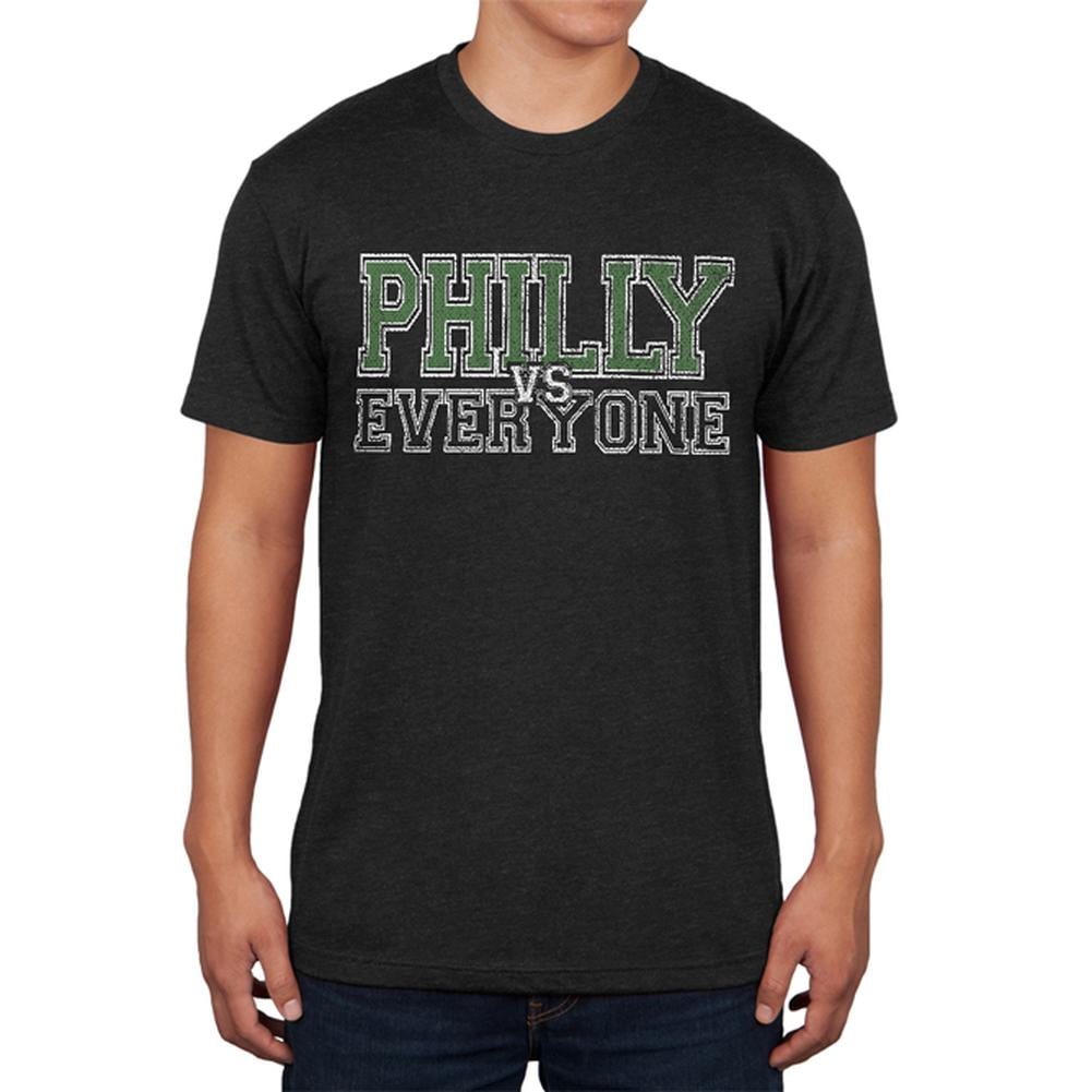 Philly VS Everyone Vintage Distressed Mens Soft T Shirt Vintage Black ...