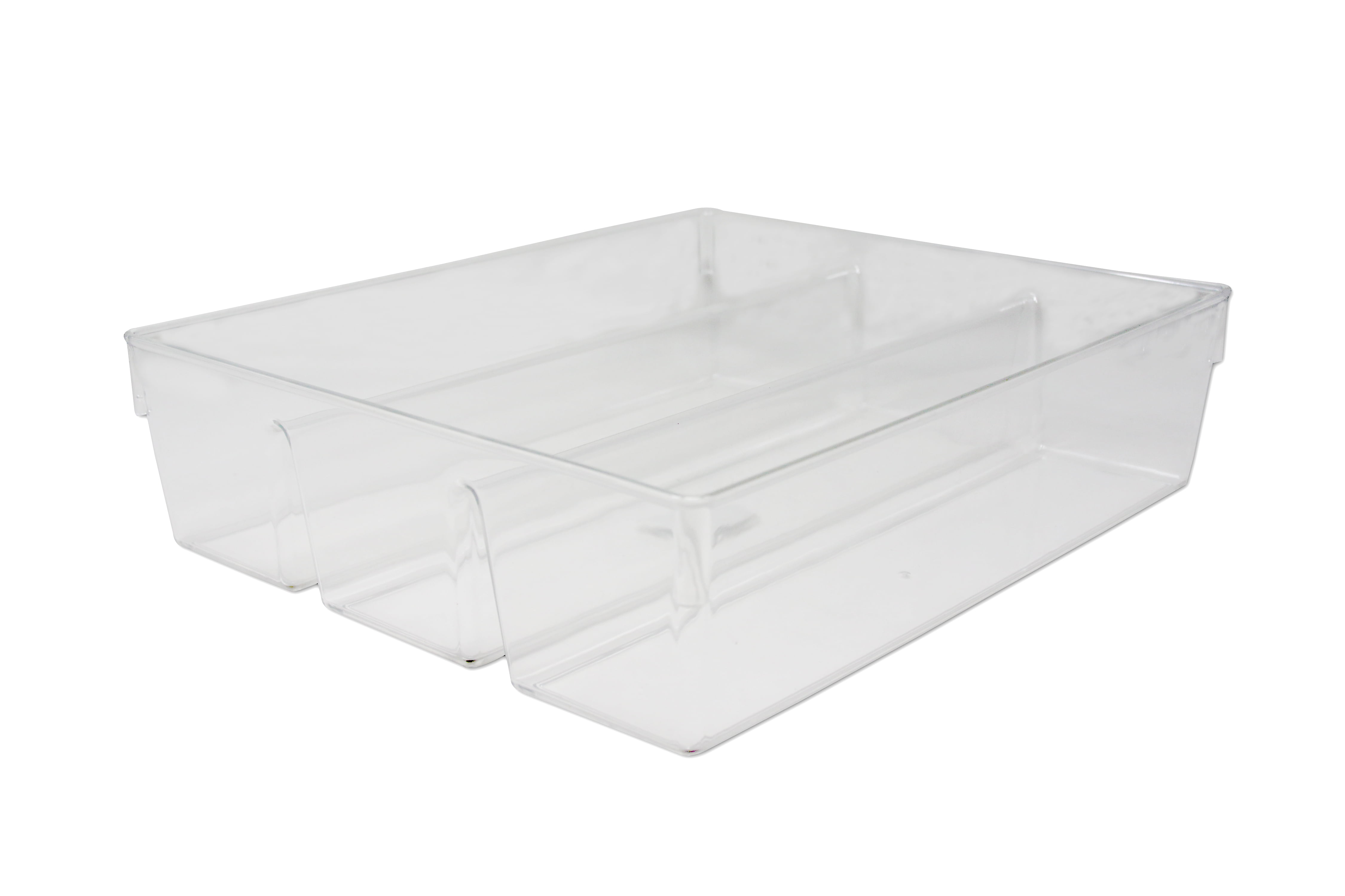 Mainstays Plastic 3 Compartment Organizer for Drawer Multi-Use, Clear 1 ...