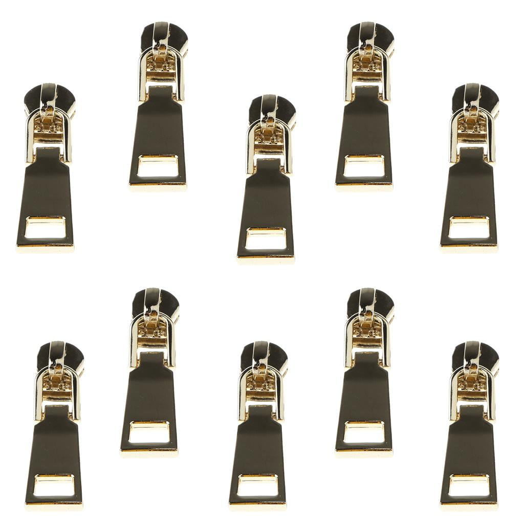 10 Pieces #5 Zipper Sliders Zip Puller Repair Replacement Metal Zipper ...