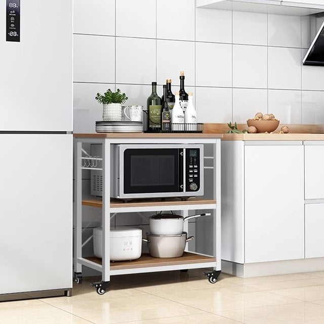 Movable microwave stand store
