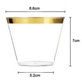 25 x 9oz 270ml Gold Rim Plastic Cups | Mug - Walmart.com