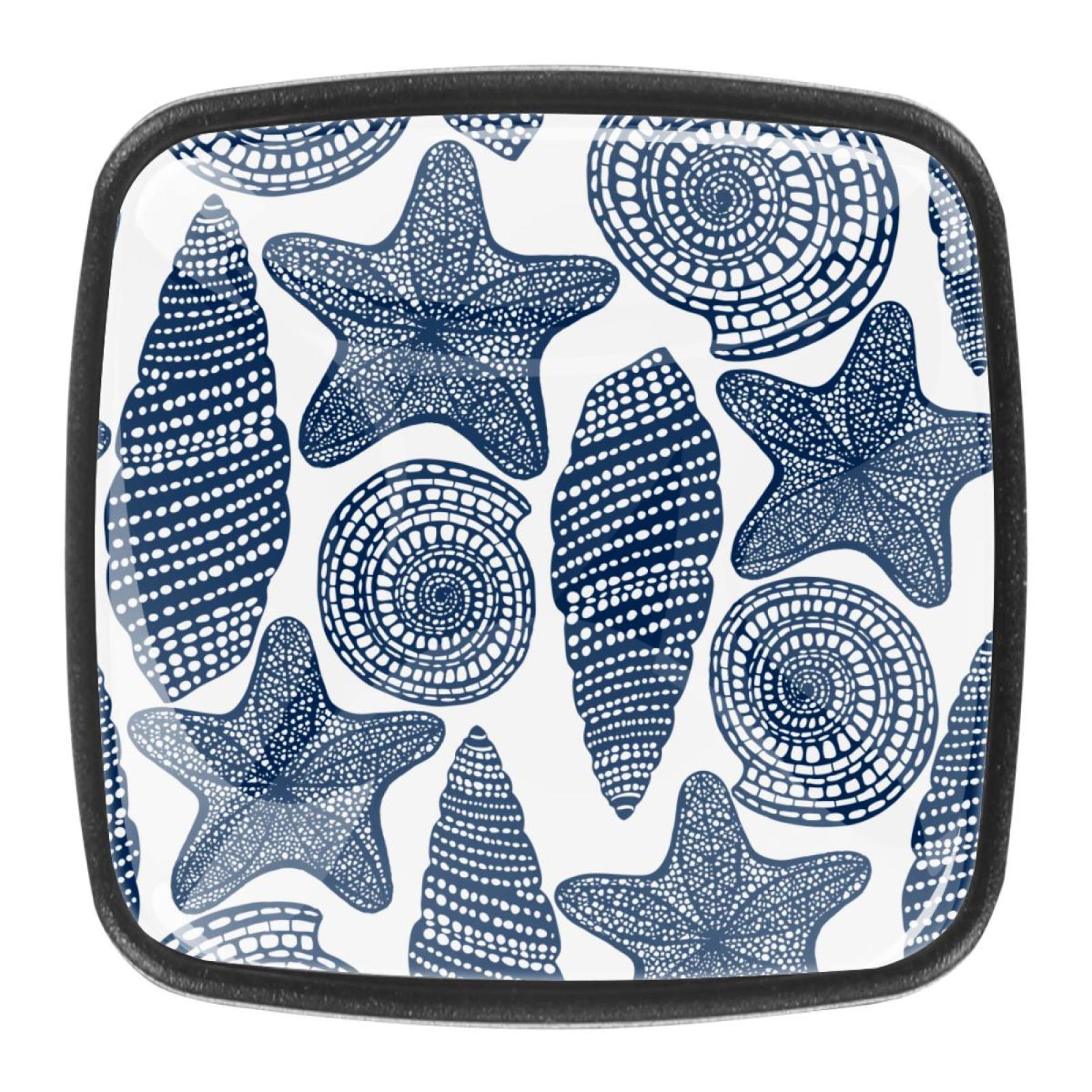 4 Pcs Square Cabinet Handle Cupboard Knob Drawer Pulls Handle Texture ...