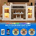 Uforic LED TV Stand w/Power Outlets for 65 55 Inch TV, TV Console ...