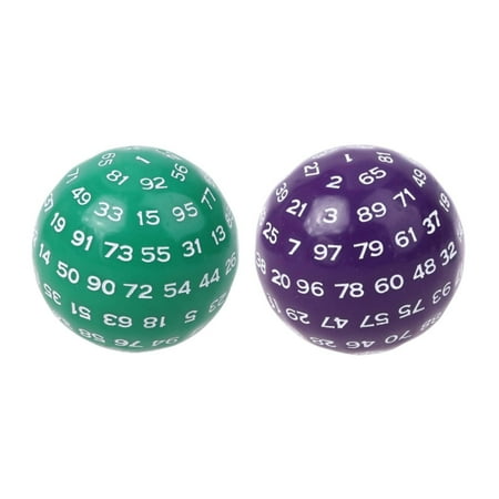 2 Colors Game Dice 100 Sides Die for Entertainment Board Game Bar Club ...