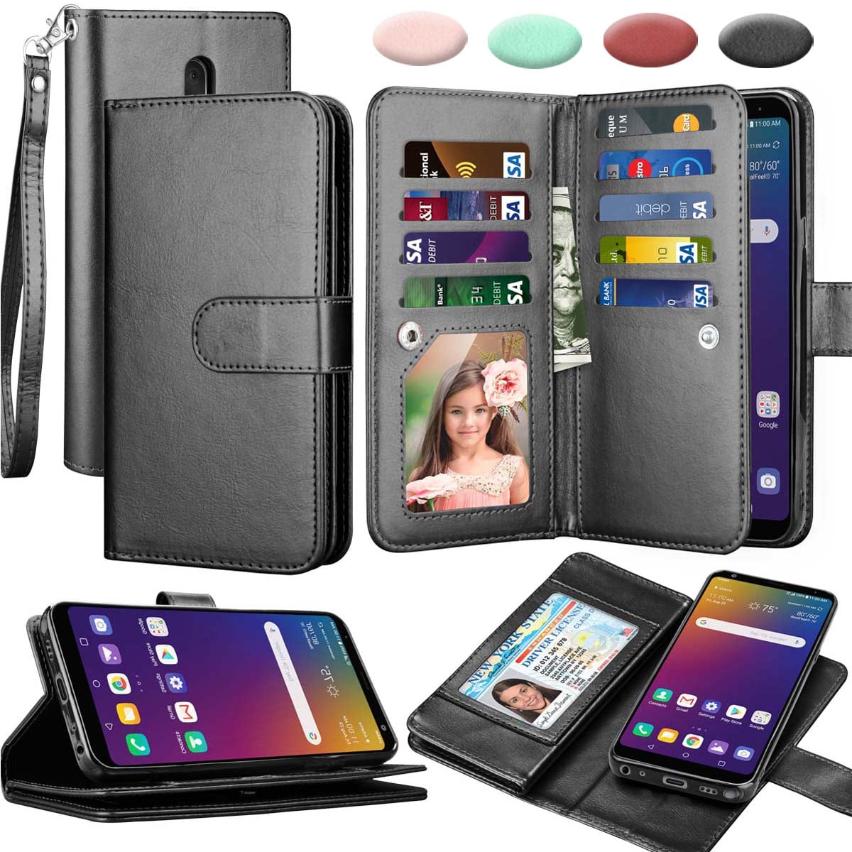 LG stylo 5 Case, LG stylo 5+ Wallet Case,Takfox ID Cash Credit Card ...