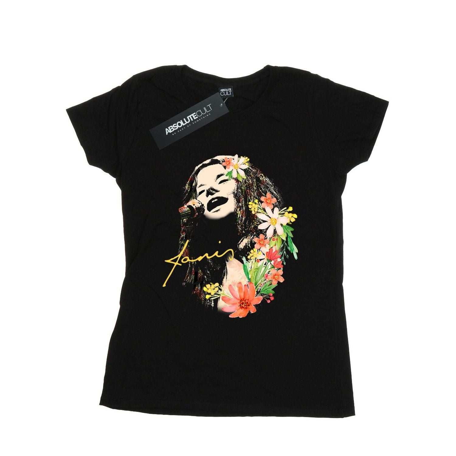 Click here for Janis Joplin Womens Floral Pattern Cotton T-Shirt... prices