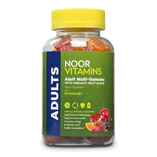 NoorVitamins Adult Multivitamin Gummy with Organic Fruit Blend for Men ...