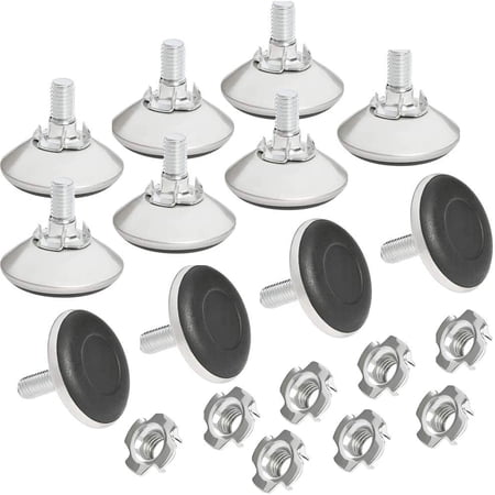 M8 Adjustable Leveling Feet 20Pcs Furniture Table Legs Glide Pads T-Nut ...