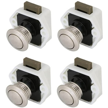 4 Pcs Push Button Latch, Mini Push Button Drawer Cabinet Door Keyless ...