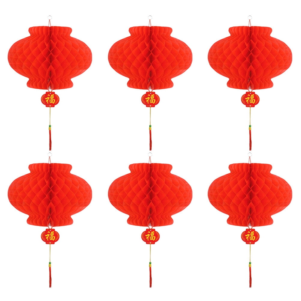 30PCS Foldable Plastic Chinese Lanterns Festive Round Hanging Lantern ...