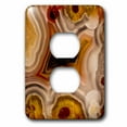 3dRose Banded Mexican Agate - 2 Plug Outlet Cover - Walmart.com