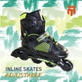 Mongoose Boys' Small Inline Rollerblade Skates, Green with Locking ...