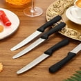 50 pieces of 8.5 inch round serrated blade steak knife stainless steel ...