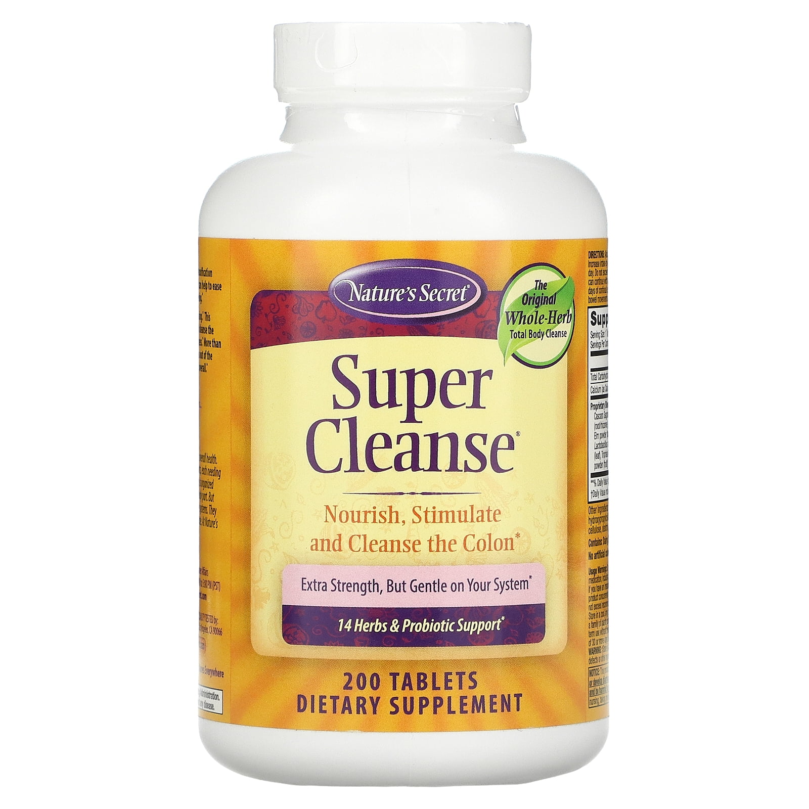 Nature's Secret Super Cleanse Capsules, 200 Ct - Walmart.com