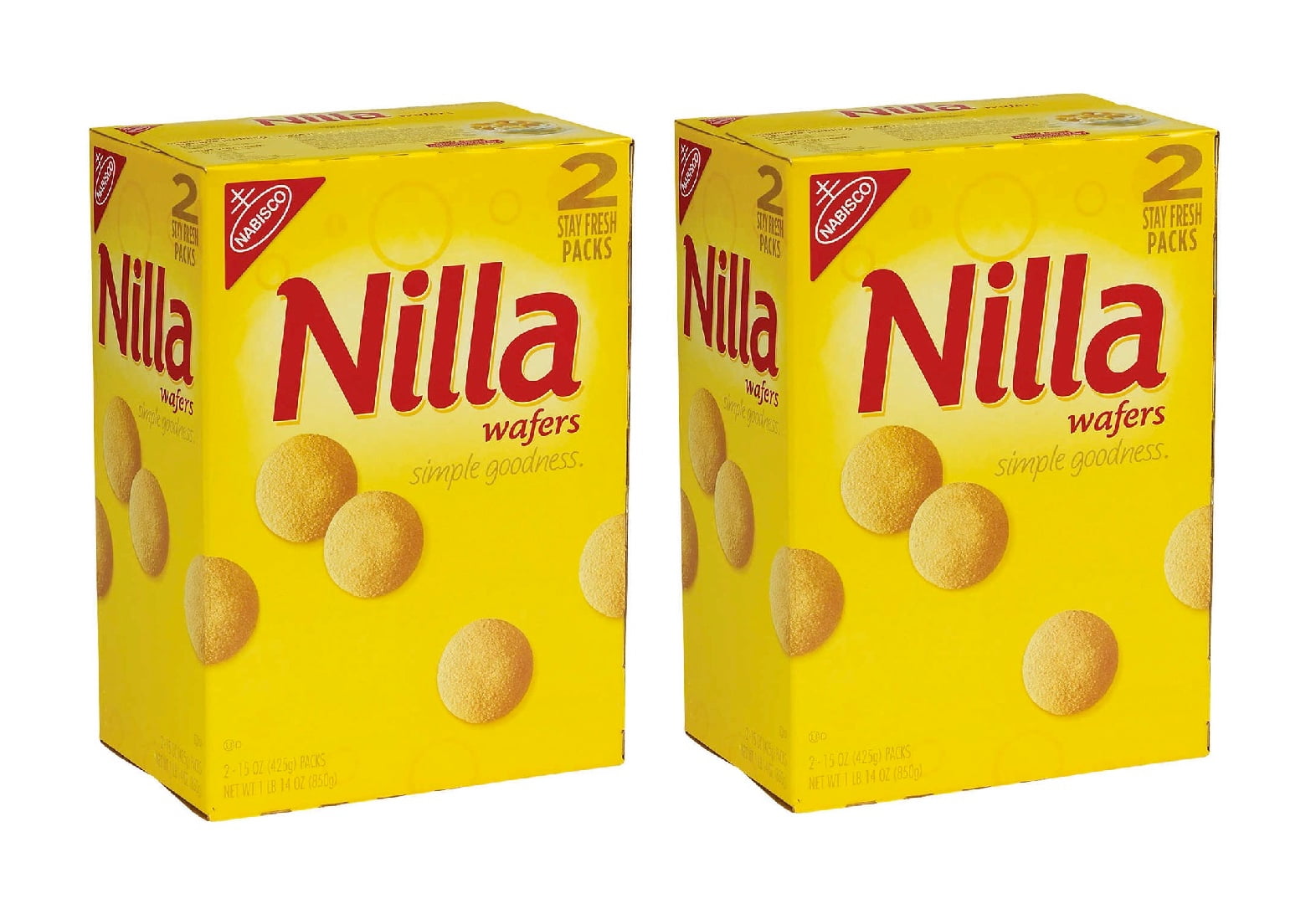Nilla Wafers, 1 lb, 14 oz 2PK - Walmart.com