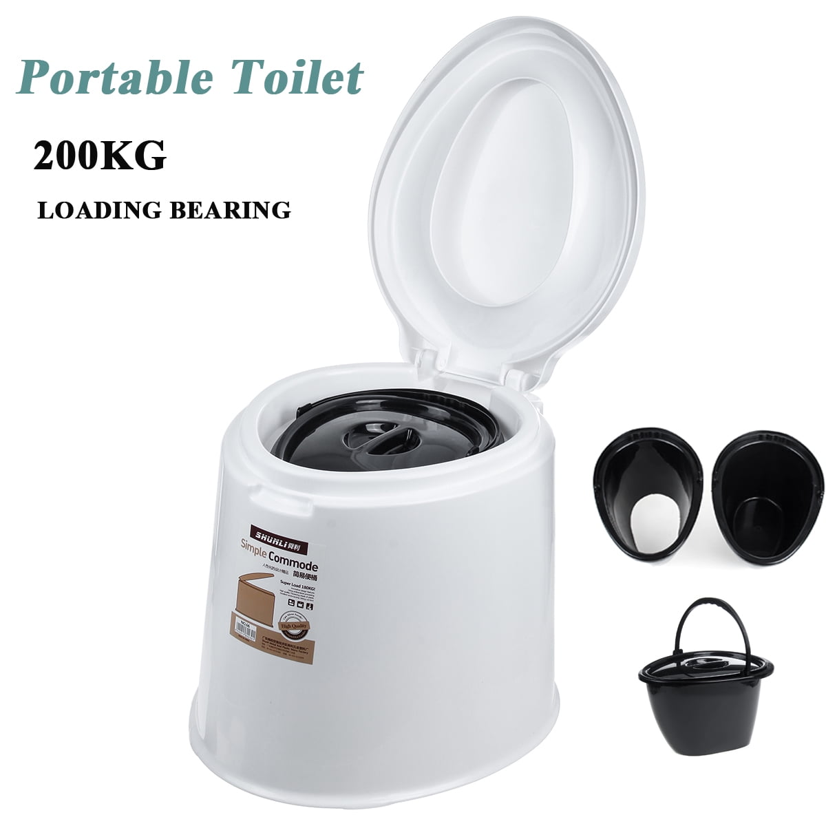 Portable Camping Toilet Compact Potty Bucket Seats w / Waste Tank ...