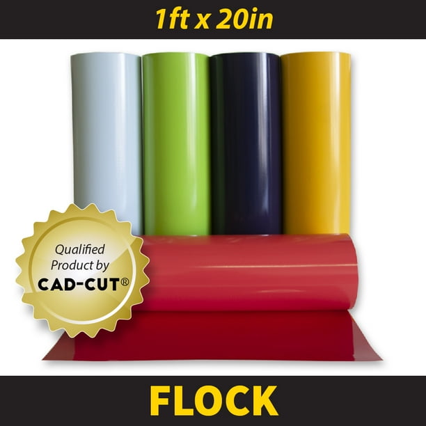CAD-CUT Flock II Heat Transfer Vinyl 20" x 12" (1ft) - Brown - Walmart.com