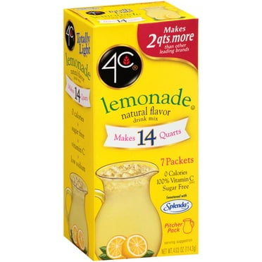 4C Totally Light Lemonade Drink Mix, 3.64 Oz., 20 Packet - Walmart.com