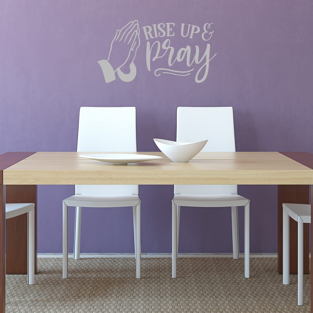 VWAQ Rise Up and Pray, Vinyl Wall Art Christian Decal Quote Religious ...