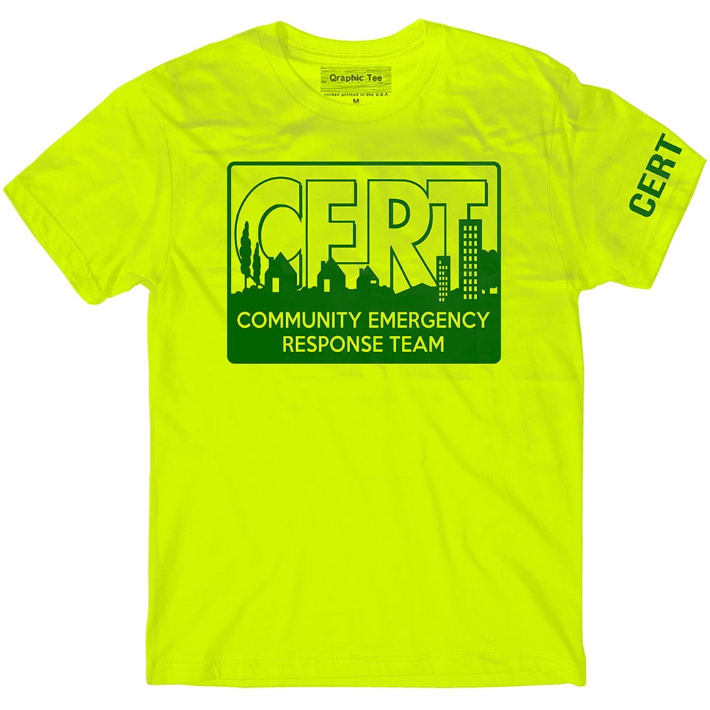 Qraphic Tee - CERT Full Front t-shirt, Community Emergency Response ...