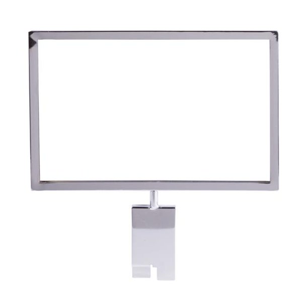 8 in. H x 11 in. W Chrome Metal Sign Holder for Gridwall (Pack of 12 ...