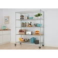 TRINITY BASICS® EcoStorage® 5-Tier 60x24x72 Wire Shelving w/ Wheels ...