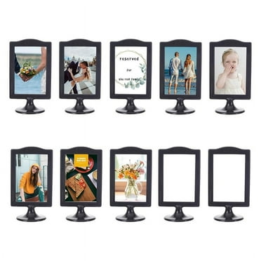 ALBEN Elegant Double Sided Standing Picture Frames - (Black, 10 count ...