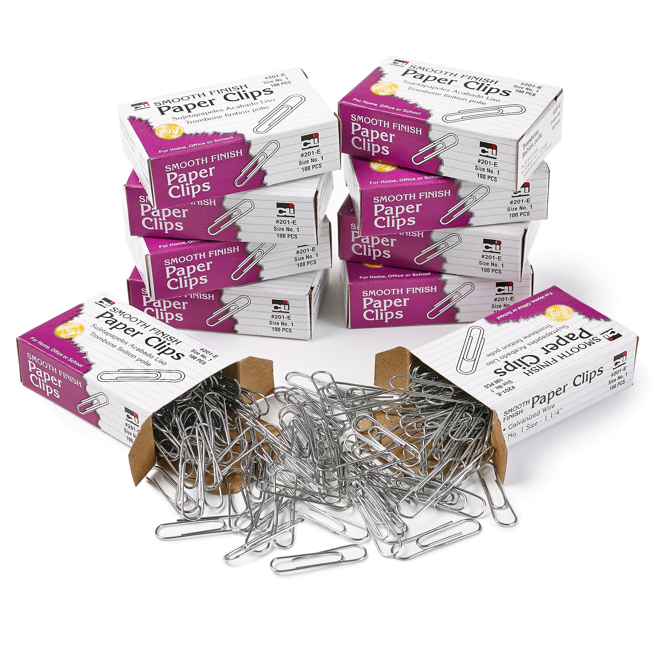 CLN 1 Gem Paper Clips 100 Box CHL201E Walmart Walmart cln-1-gem-paper-clips-100-box-chl201e-walmart-walmart