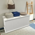 Hombay Extra Large Indoor Wooden Storage Chest Trunk, Lift-Top Bench ...