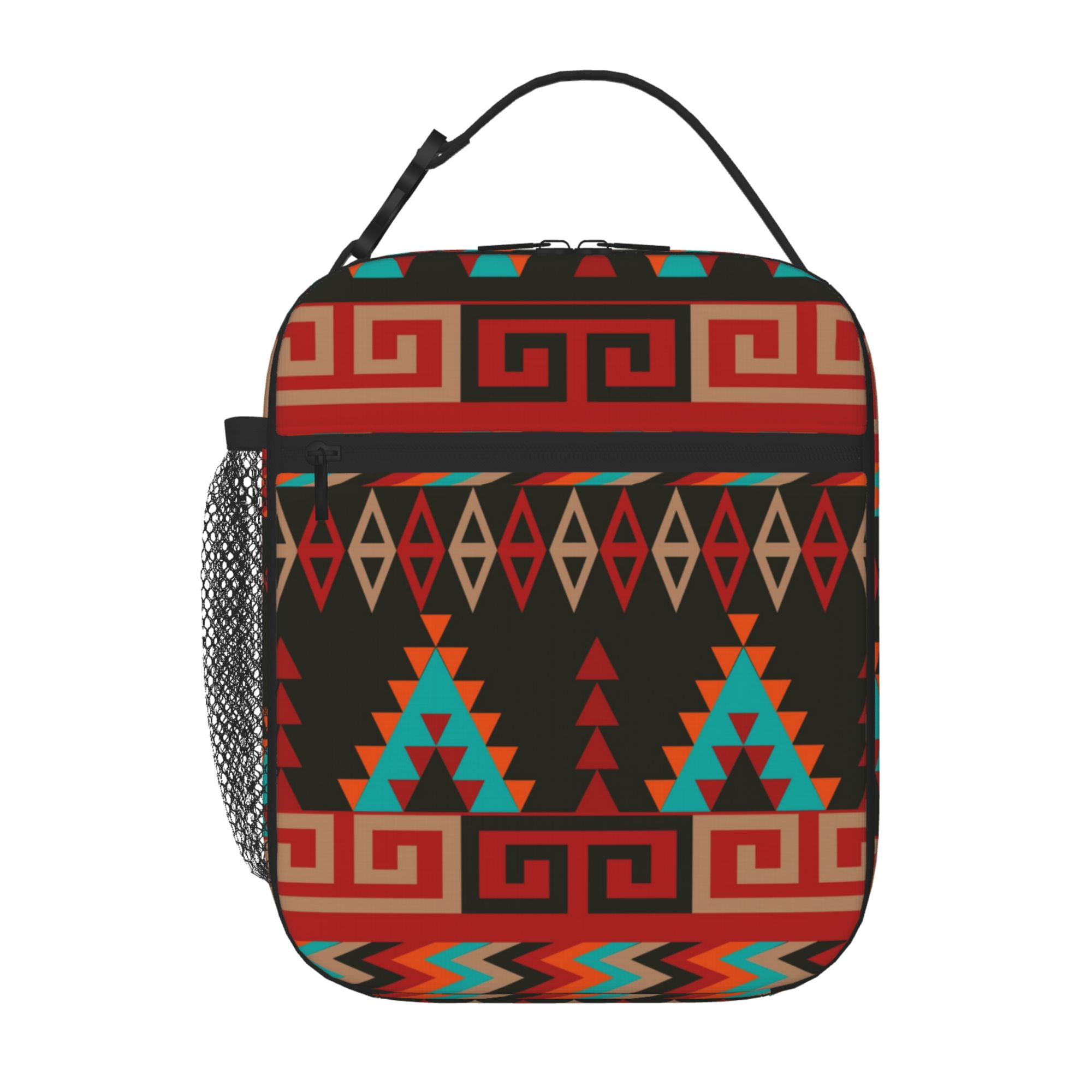 TEQUAN Portable Lunch Bag, Vintage Geometry Exotic Nordic Style Pattern ...