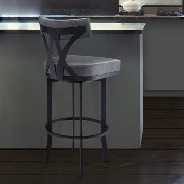 Quinn Counter Stool in Matte Black Finish - Walmart.com