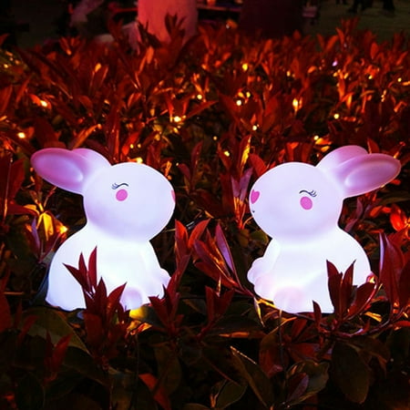 Bunny Cute Rabbit Night Light Kids Baby Bedroom LED Animal Lamp Gift ...