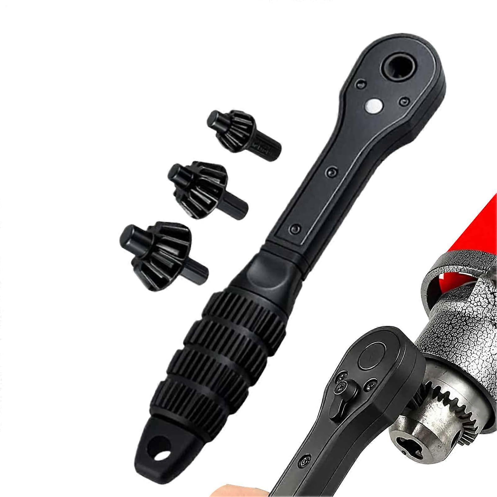 Ratchet Wrenches Set Drill Chuck Adapter Spanner Portable Slim Anti ...