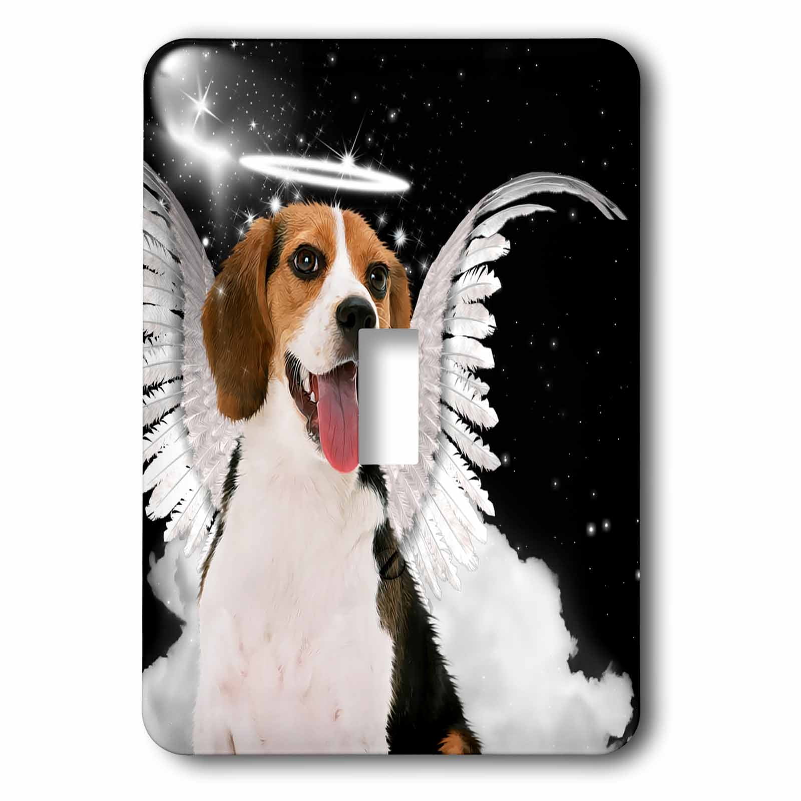 3dRose Beagle Angel Dog with clouds, a cute Halo and Angel Wings ...