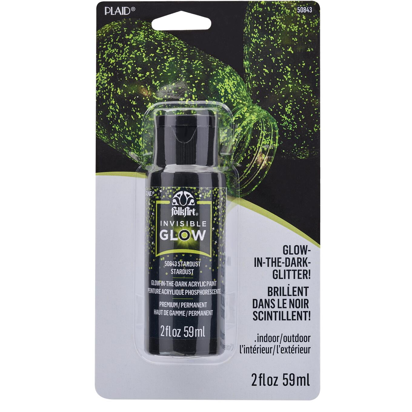 FolkArt Invisible Glow Acrylic Paint Topcoat, Stardust, 2 fl oz ...