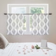 Black Concentric Diamond Sheer Curtains for Living Room Bedroom, Modern ...