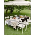 Brown Boho Rectangle Outdoor Tablecloth with Umbrella Hole Medieval ...