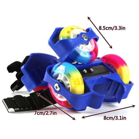 Heel Wheel Skates with Lights Adjustable Heel Wheel Roller Heel Skates ...