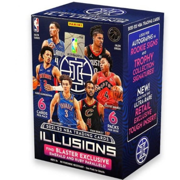 Panini NBA 2021-22 Illusions Basketball Trading Card Retail Blaster Box ...