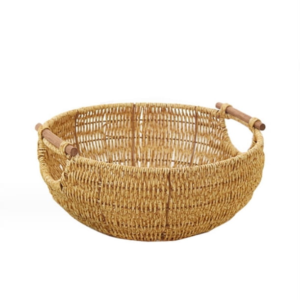 Vine Woven Storage Basket Household Fruit Plate Box Basket Tea Table ...