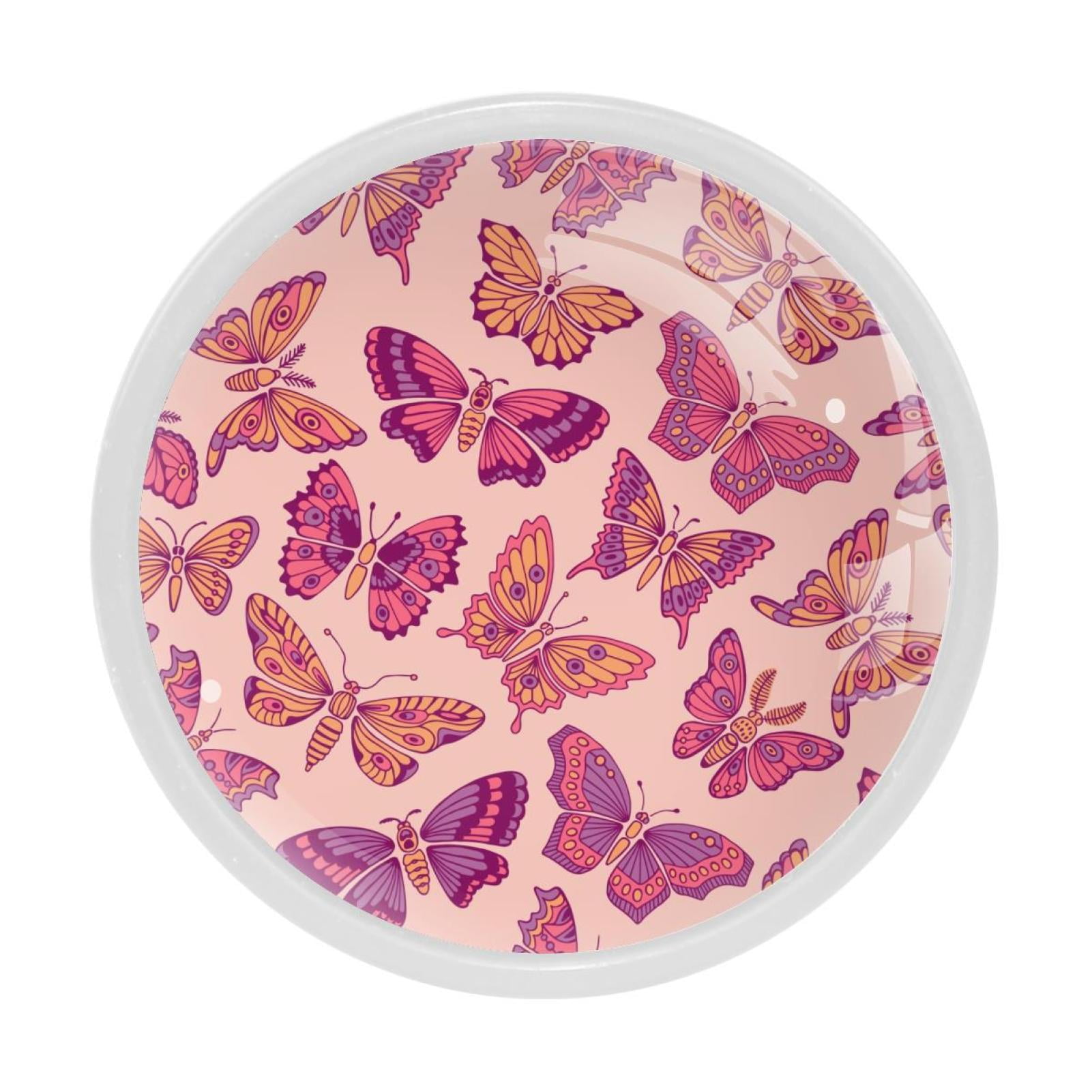 4 Pcs Butterfly Knobs for Kitchen Cabinet Cupboard Dresser Bookcase ...