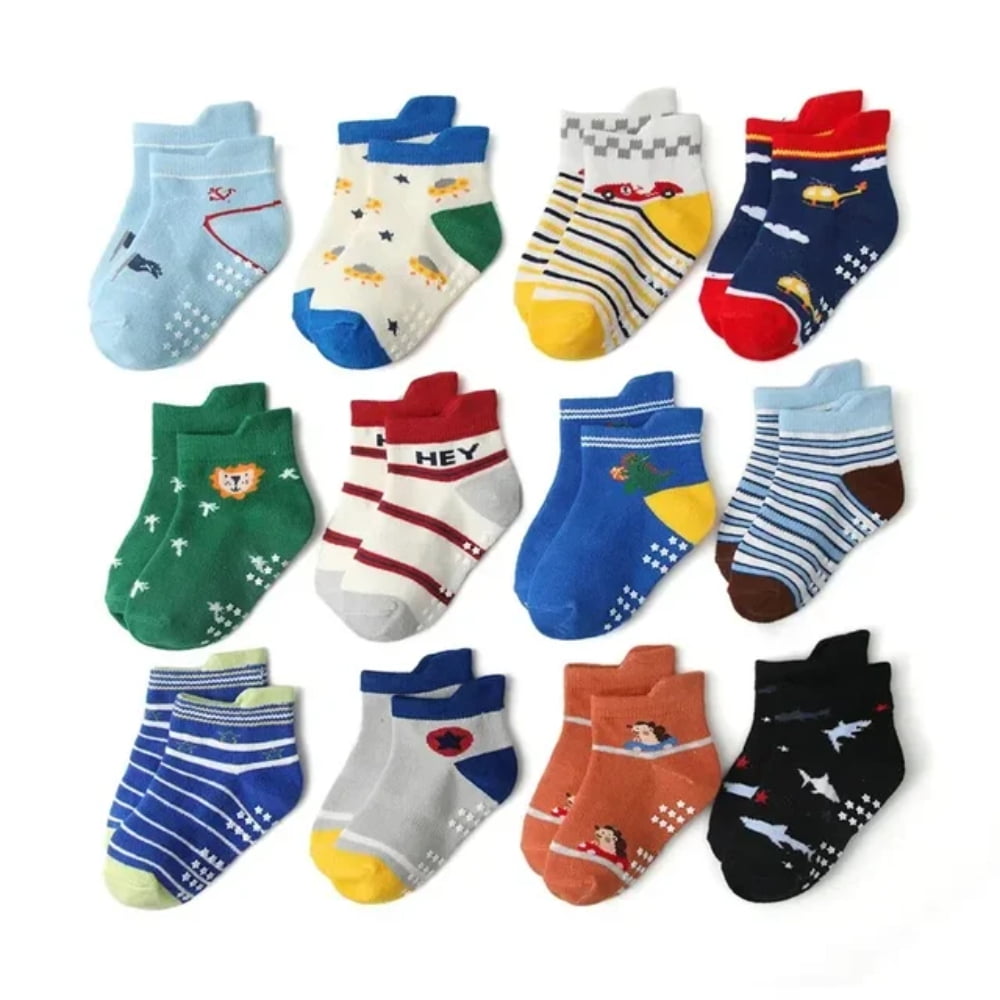 Click here for Addfst 12 Pairs Non Slip Toddler Socks With Grip F... prices