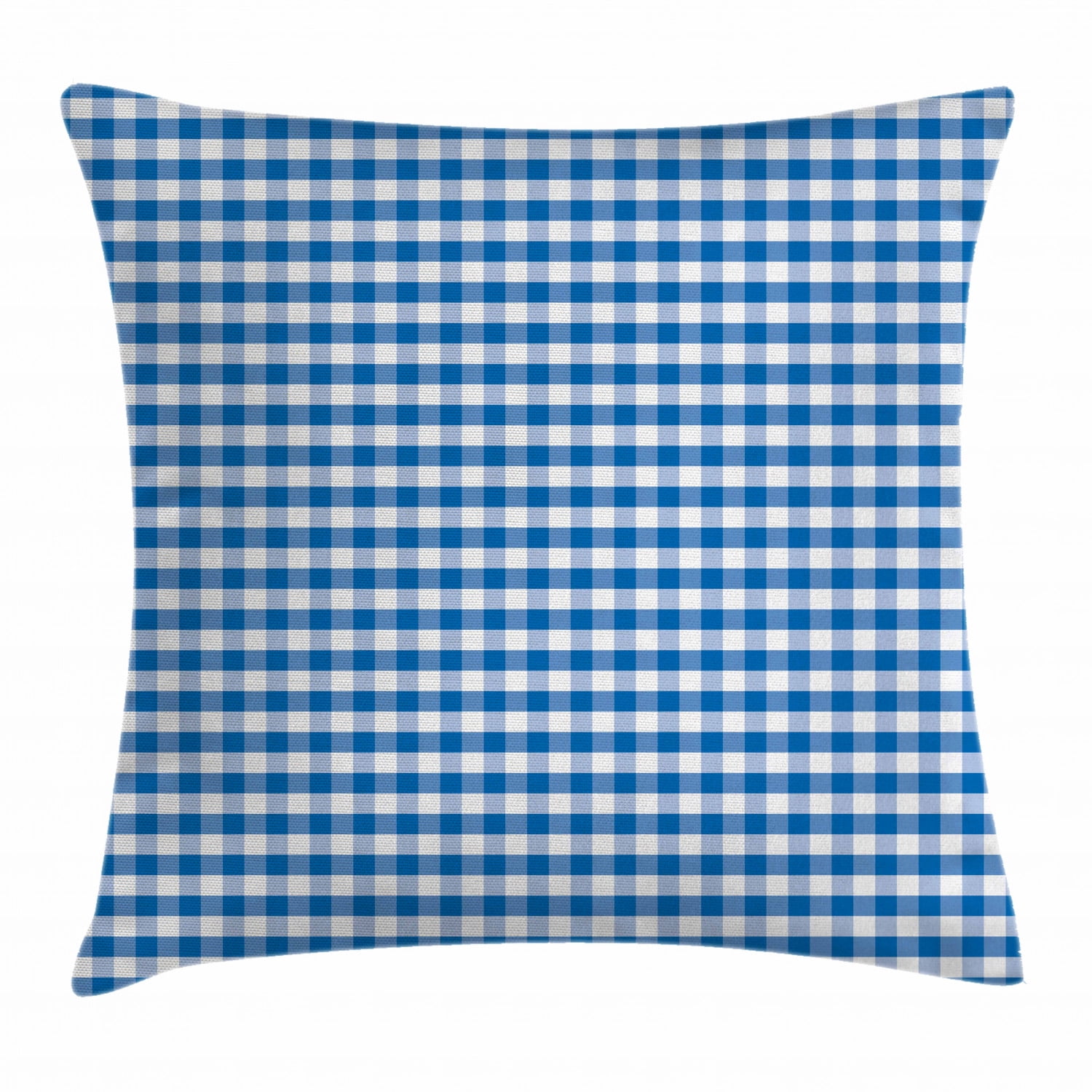 Checkered Throw Pillow Cushion Cover, Monochrome Gingham Checks ...