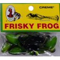 VIP Creme Frisky Frog Lure Black Chartreuse 7 Count Plastic Fishing ...